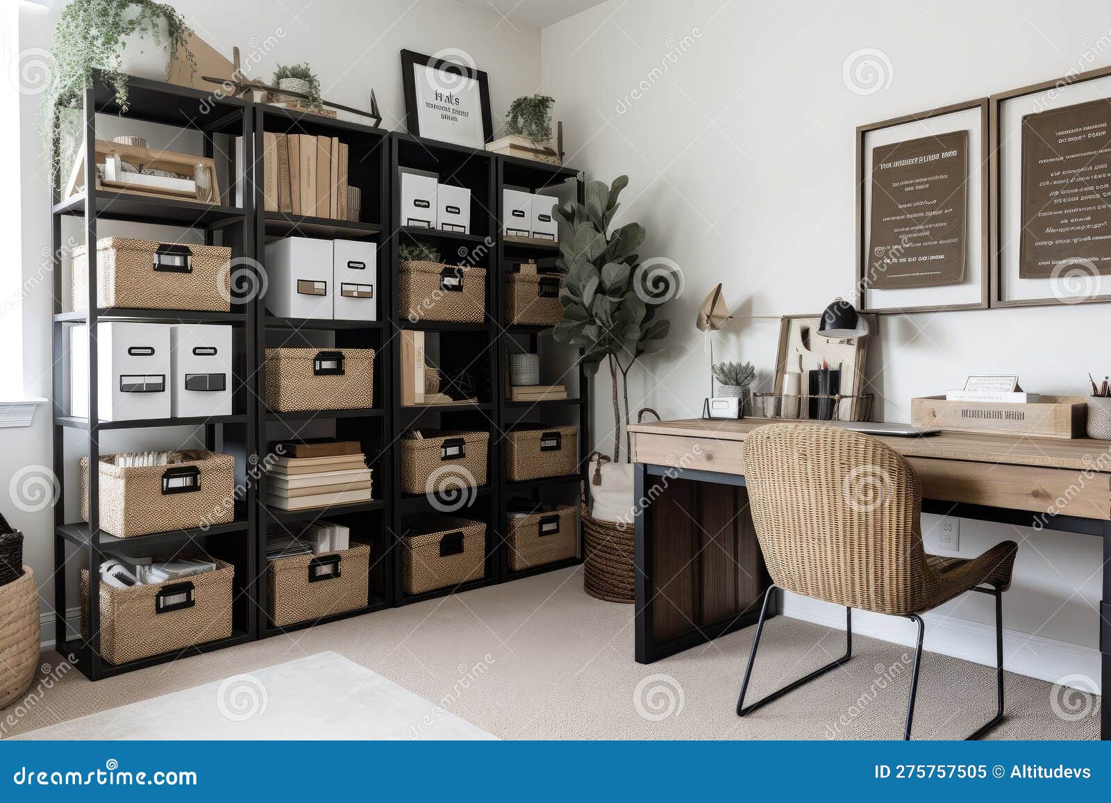 Clutter-free and Organized Office Space with Plenty of Storage ...