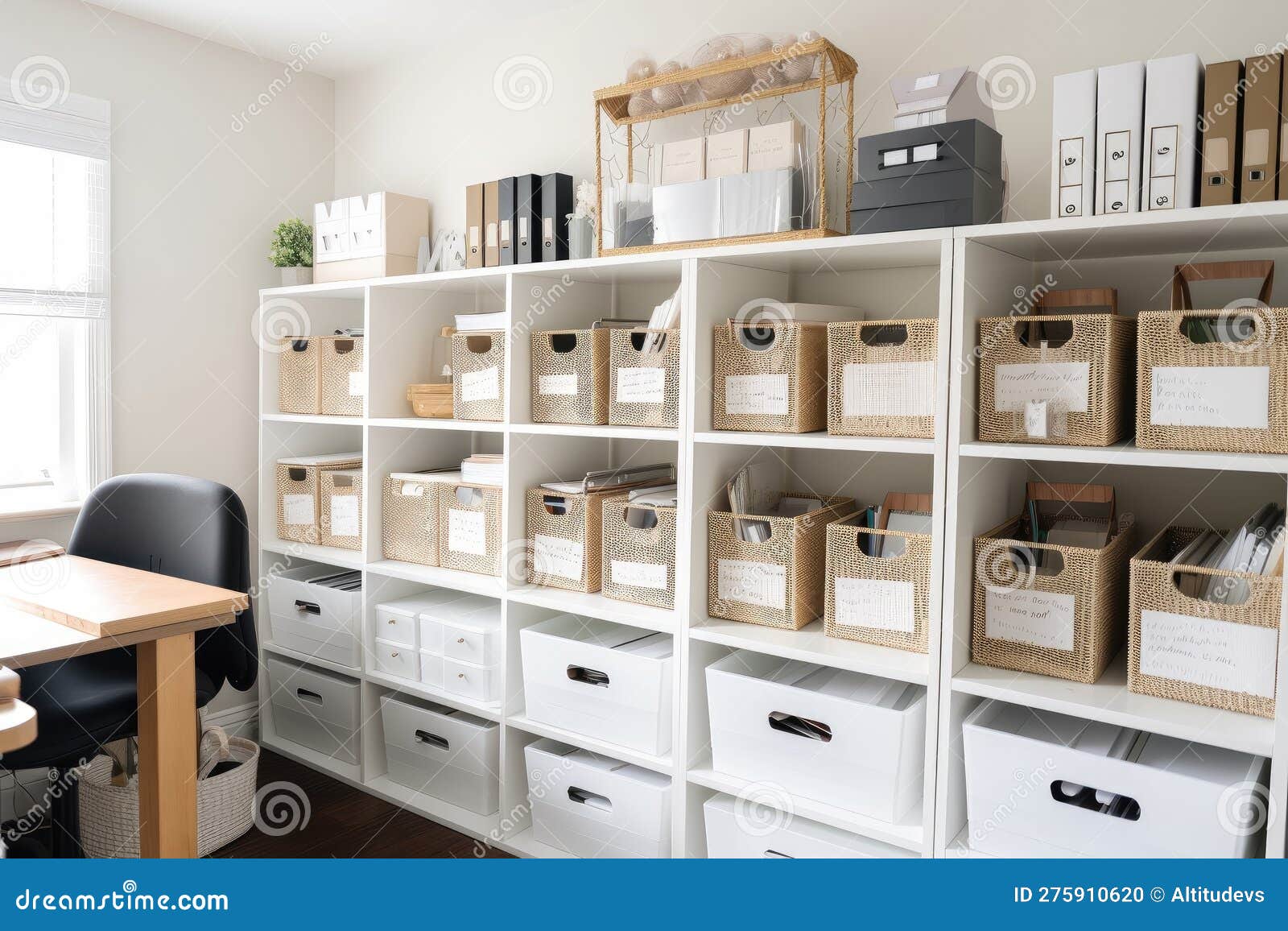 Clutter-free and Organized Office Space with Plenty of Storage ...