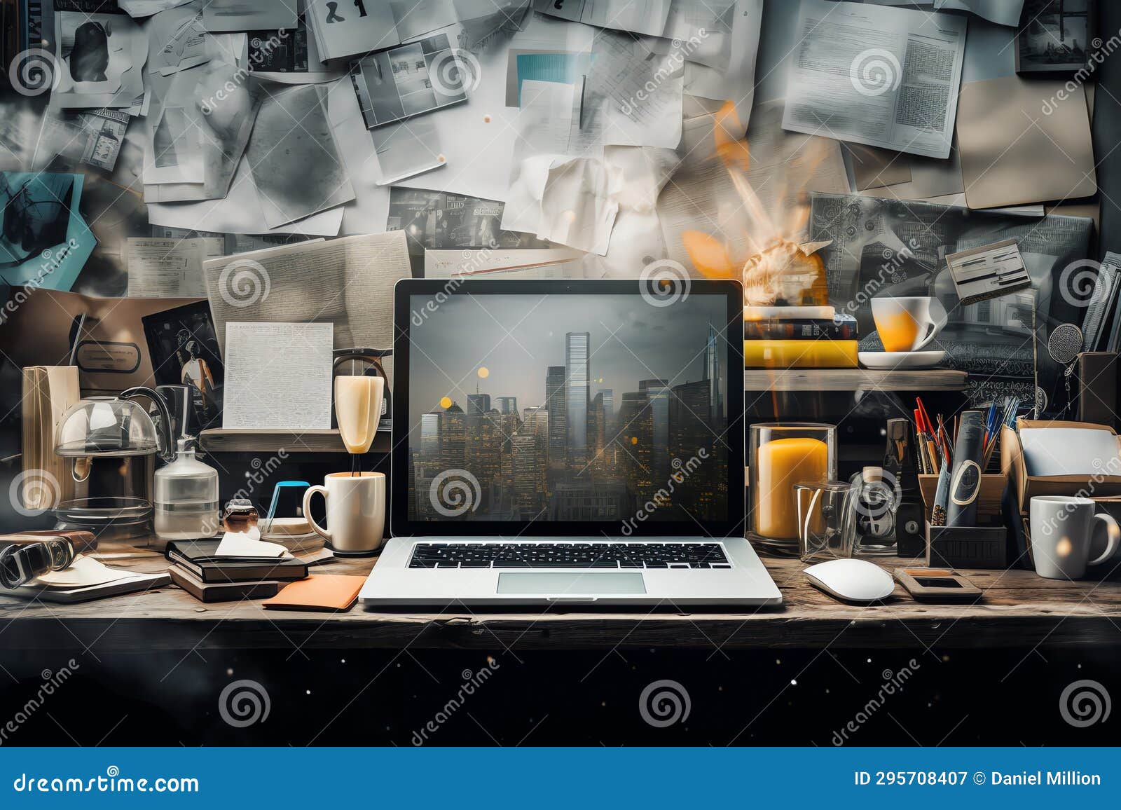 A Clutter Free and Organized Workspace Self Care Background Stock ...