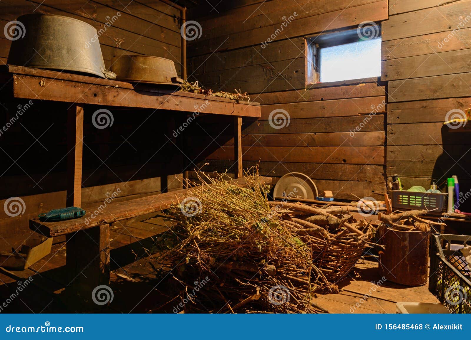Clutter and Many Different Things in a Old Barn Stock Photo - Image of ...