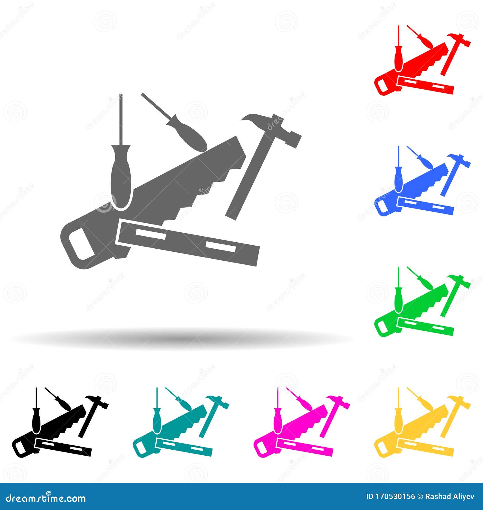 Clutter in Tools Multi Color Style Icon. Simple Glyph, Flat of Chaos ...