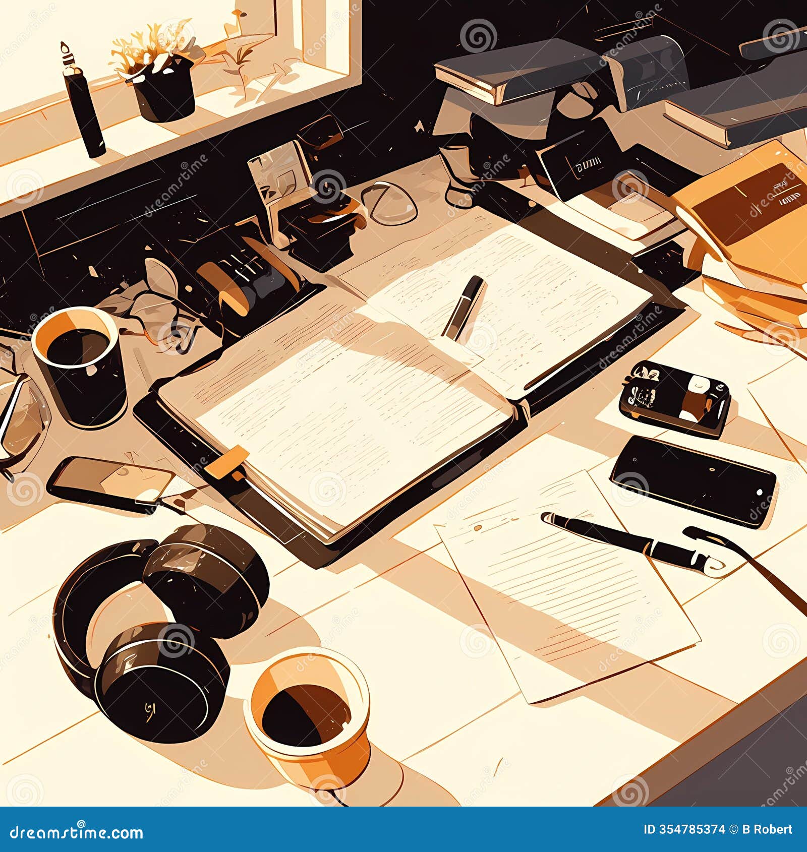 Cluttered Desk With Stacks Of Papers Symbolizing Overwhelming Workload ...