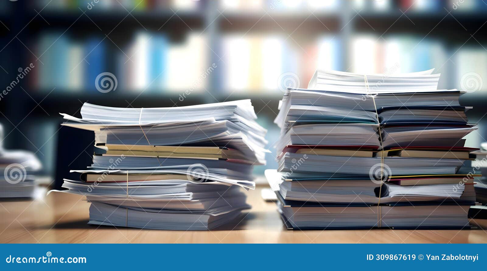 A Cluttered Desk Representing a Heavy Workload. Concept Work ...