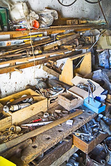 Cluttered junk room stock photo. Image of messed, littered - 5171506