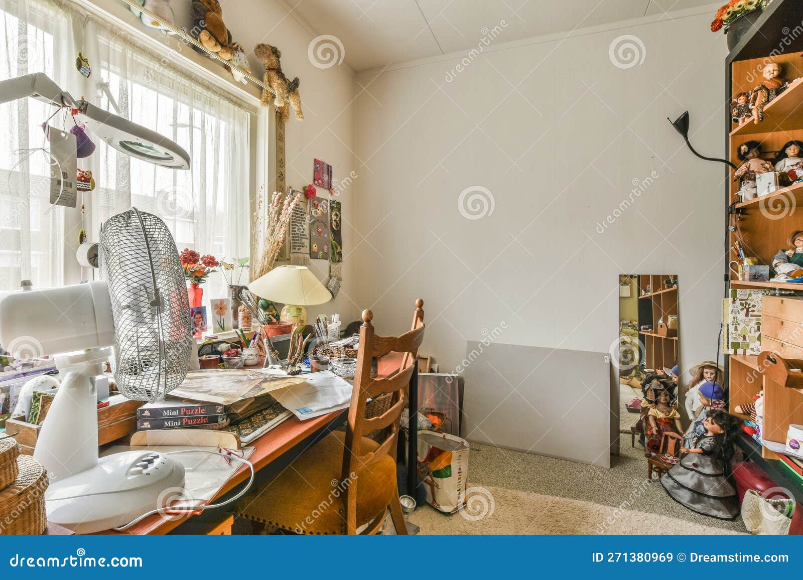 Messy Desk Of A House During Quarantine With Two Computers And Many ...