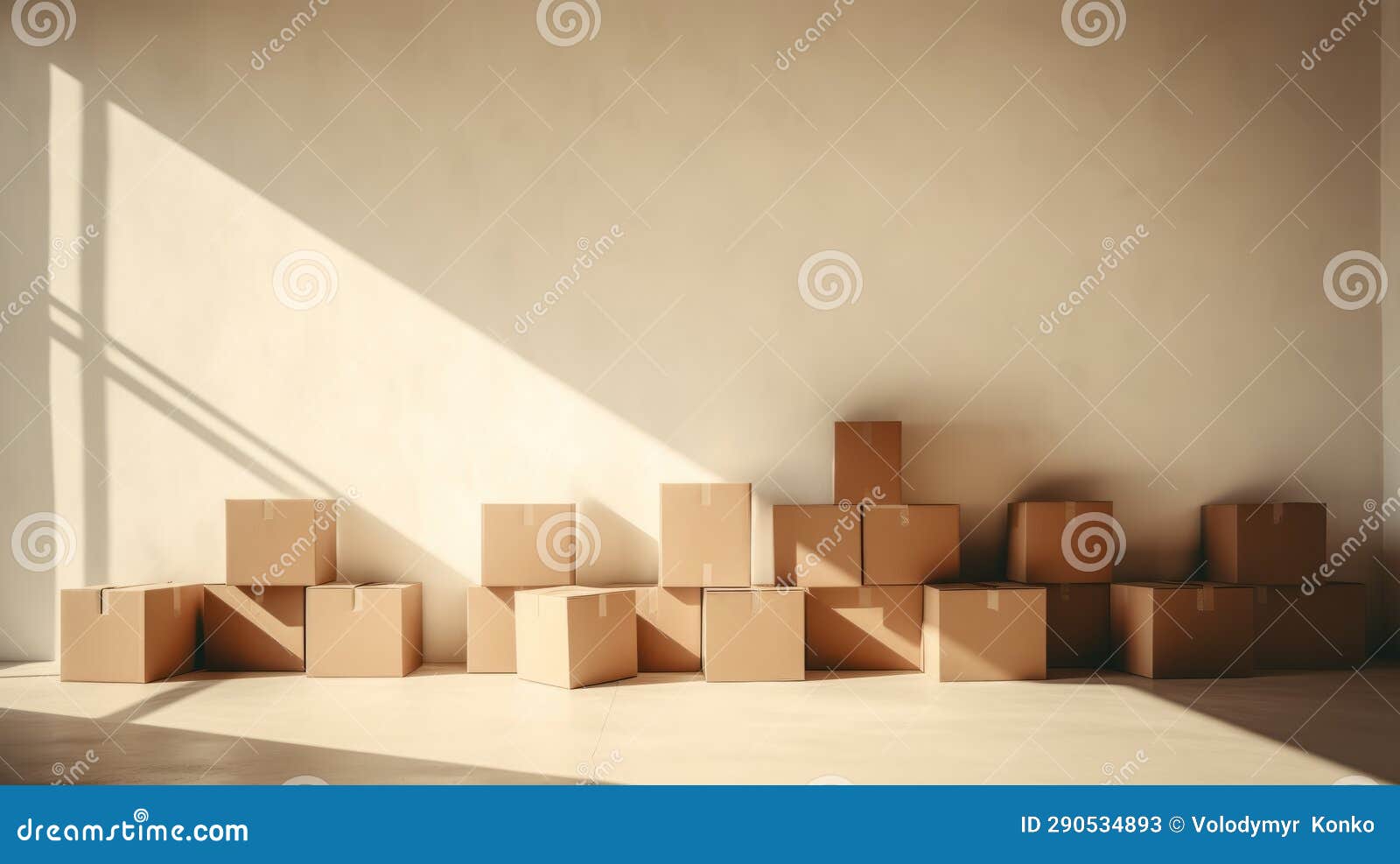 A Cluttered Room Filled with Boxes on the Floor Stock Image - Image of ...