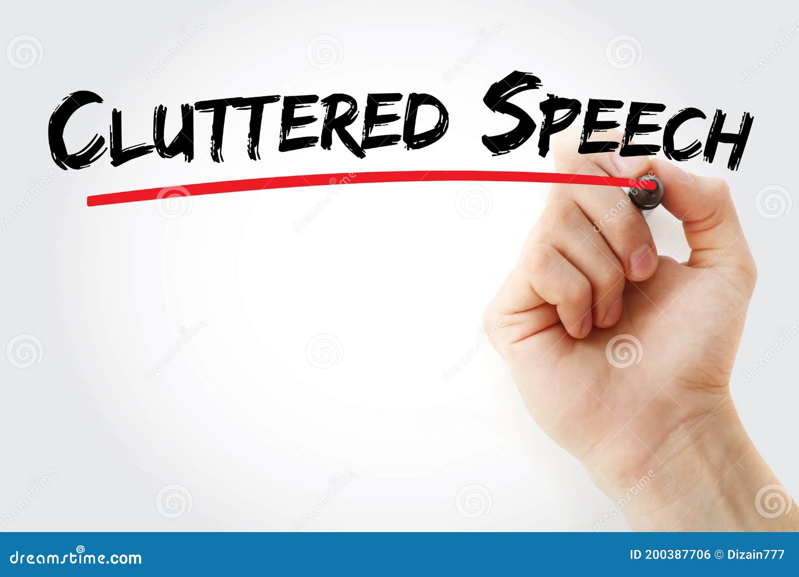 Cluttered Speech Text with Marker Stock Illustration - Illustration of ...
