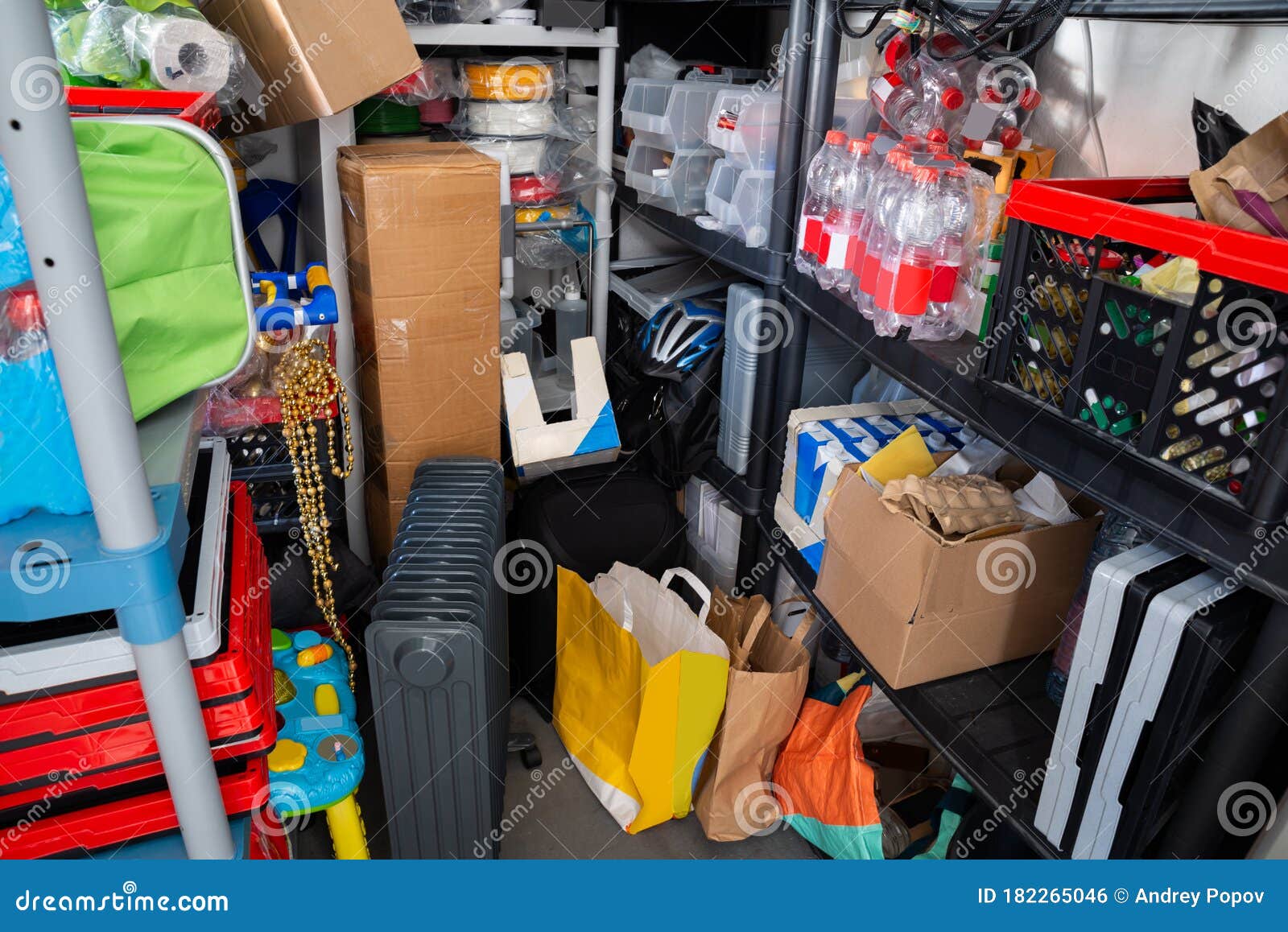 Cluttered Storage Room stock photo. Image of hoarder - 182265046