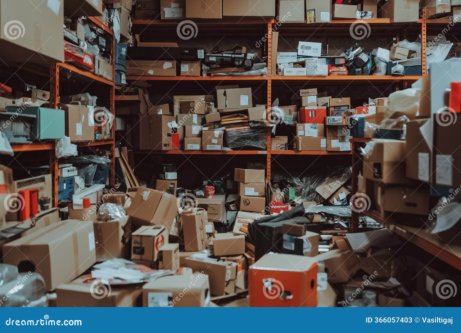 A Cluttered Warehouse Filled With Lime Green Recalled Goods In ...