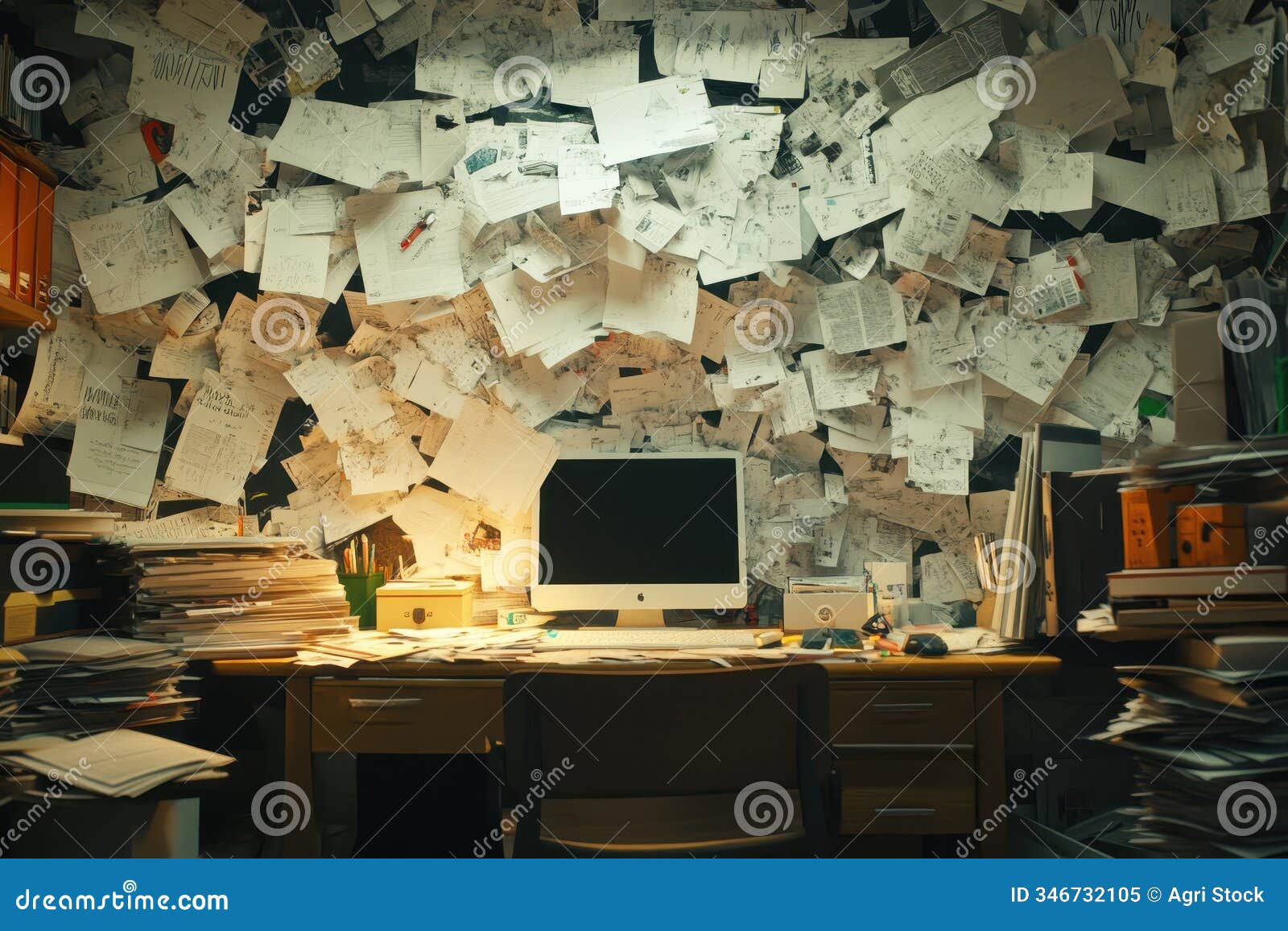 Cluttered Art Workspace With Sketches Royalty-Free Stock Image ...