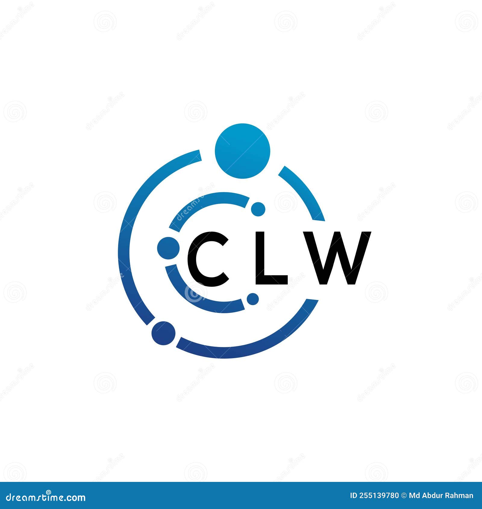 CLW Letter Logo Design on White Background. CLW Creative Initials ...