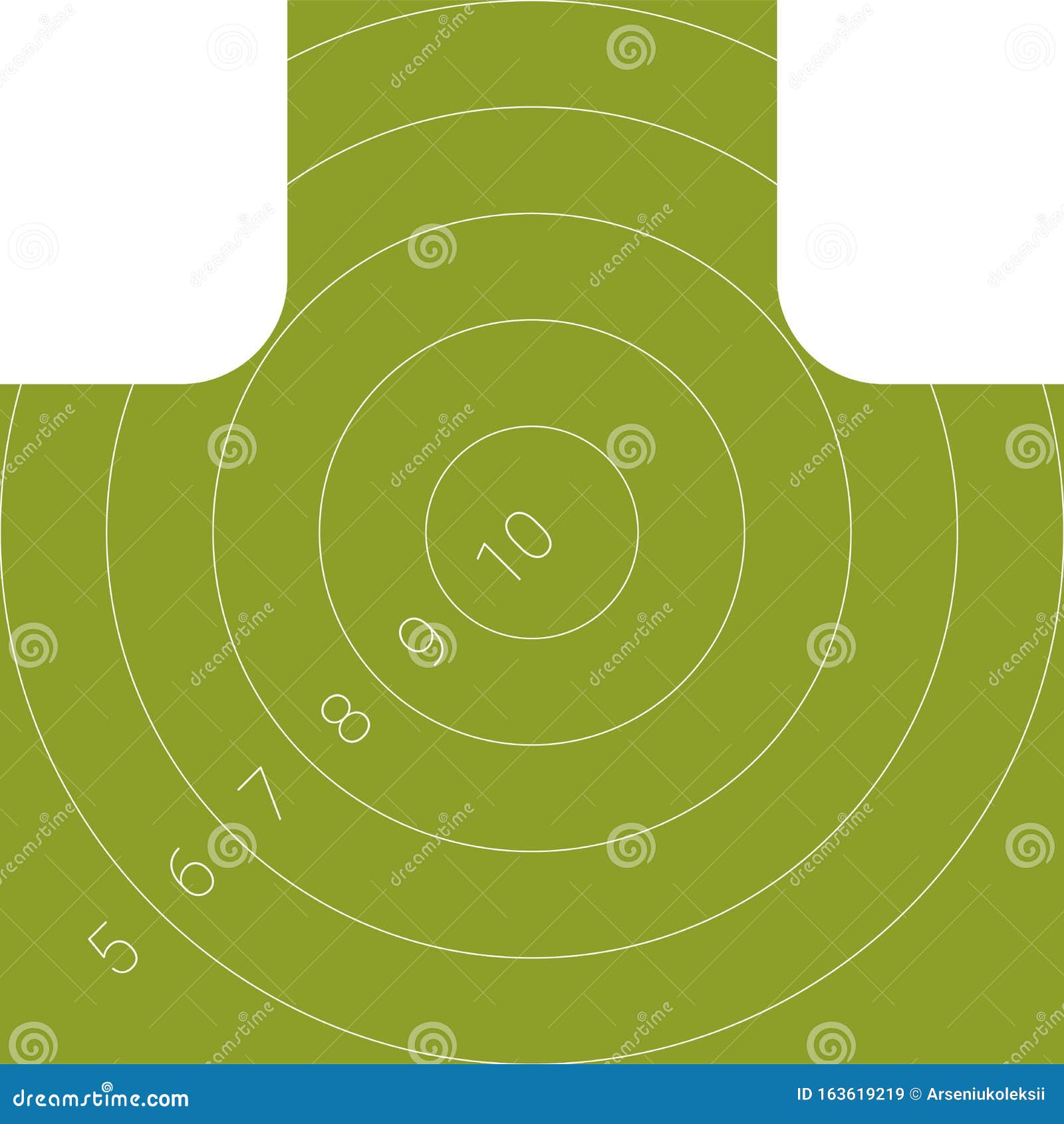 70cm chest shaped target stock vector. Illustration of fire - 163619219