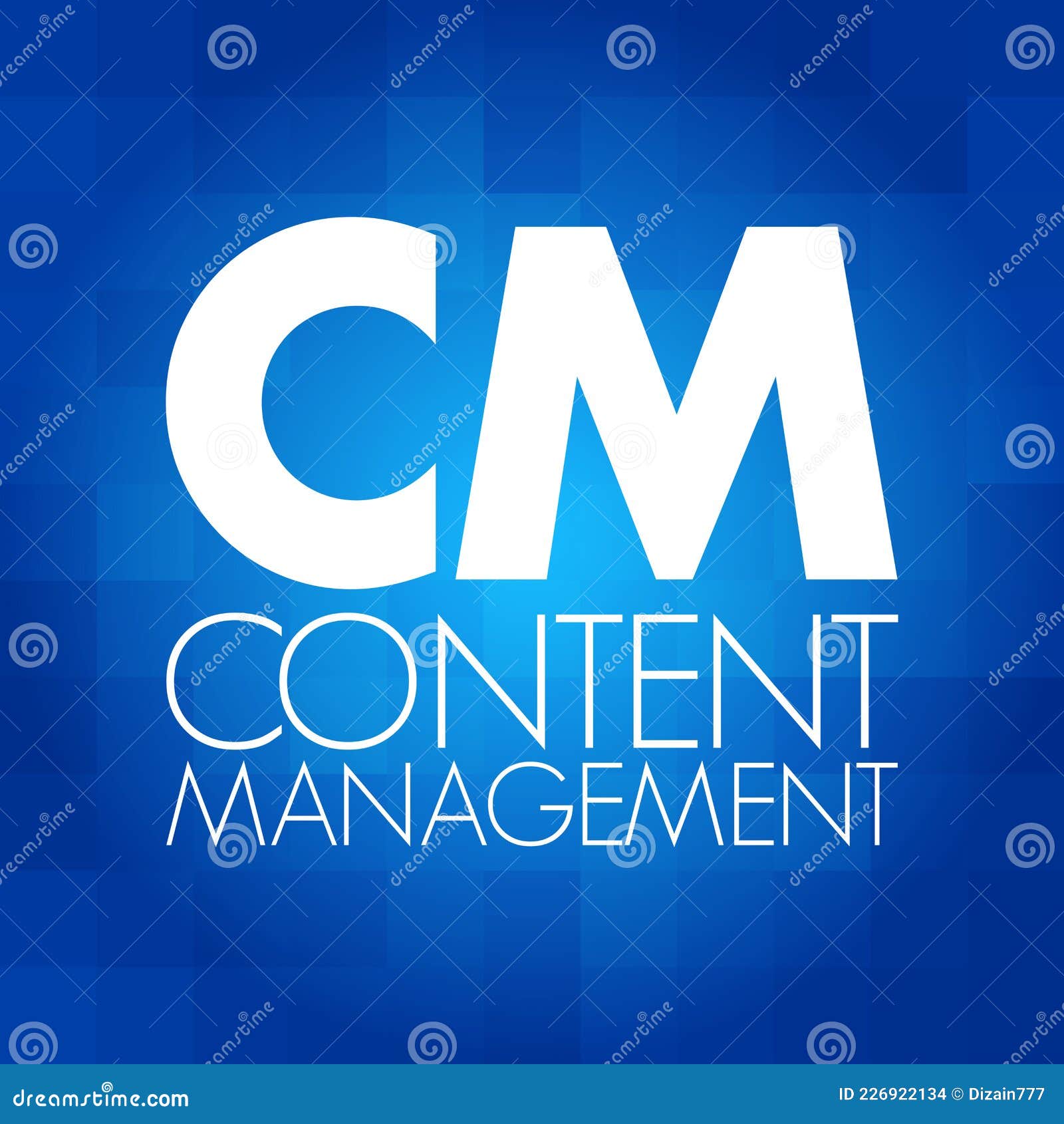 CM - Content Management Acronym, Business Concept Background Stock ...