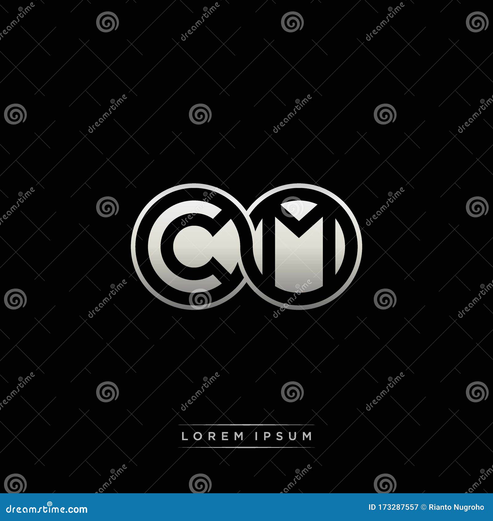CM Initial Letter Linked Circle Capital Monogram Logo Modern Template ...