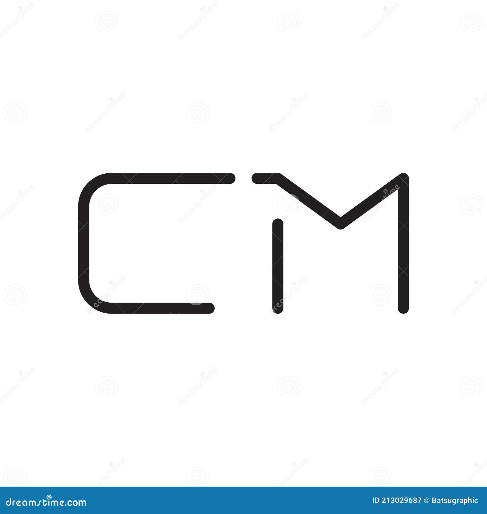 Cm Initial Letter Vector Logo Icon Stock Vector - Illustration of ...
