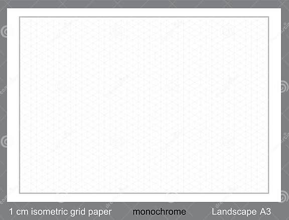 1 Cm A3 Isometric Grid Paper Isometric Grid Vector Isometric Grid Graph ...