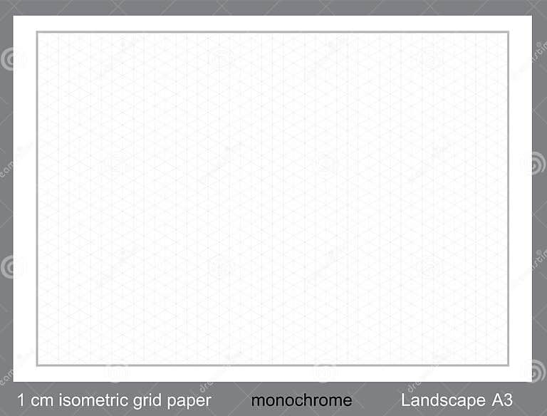 1 Cm A3 Isometric Grid Paper Isometric Grid Vector Isometric Grid Graph ...