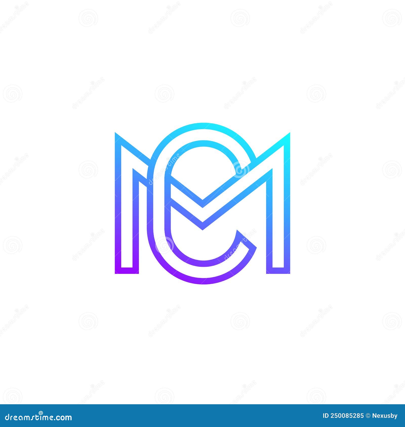 CM Letters Logo, Line Monogram Vector Stock Vector - Illustration of ...