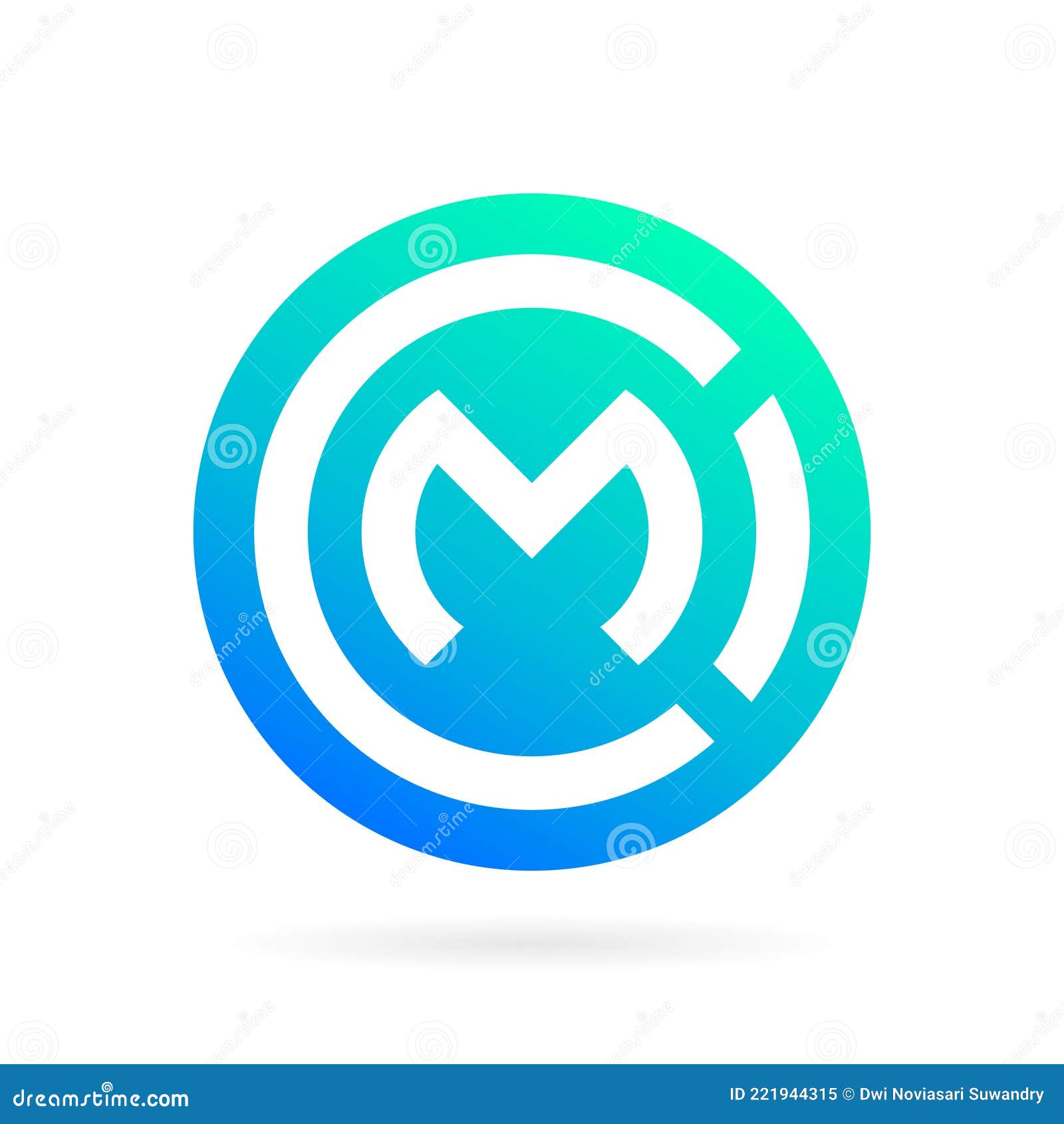 Cm logo with circle symbol stock vector. Illustration of logo - 221944315
