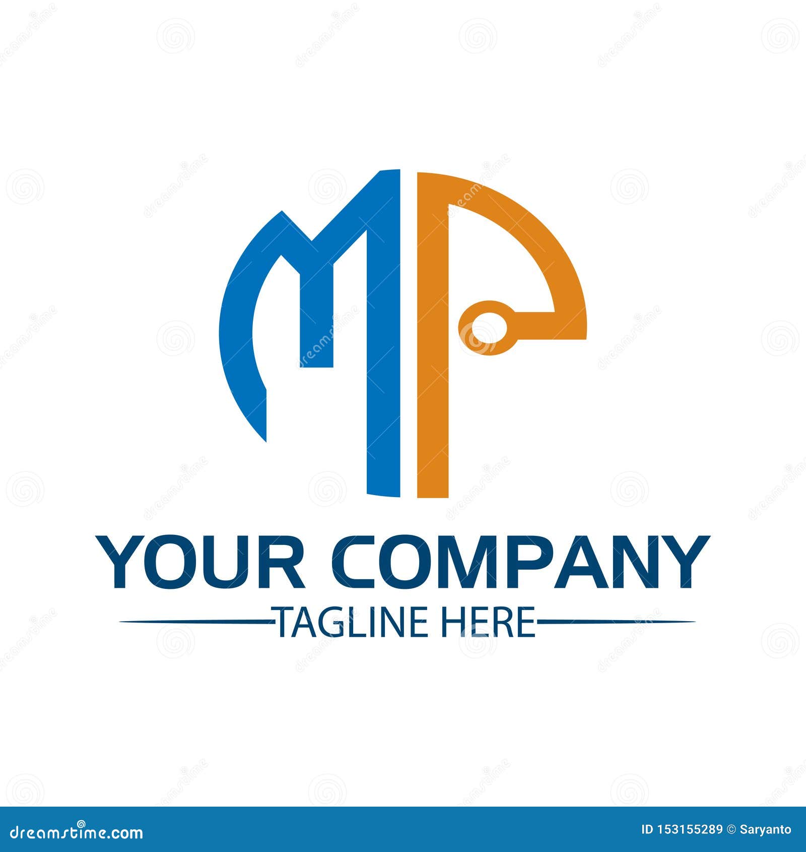Letter MP Stock Logo, MP Initial., Flat Design. Technology Logo Stock ...