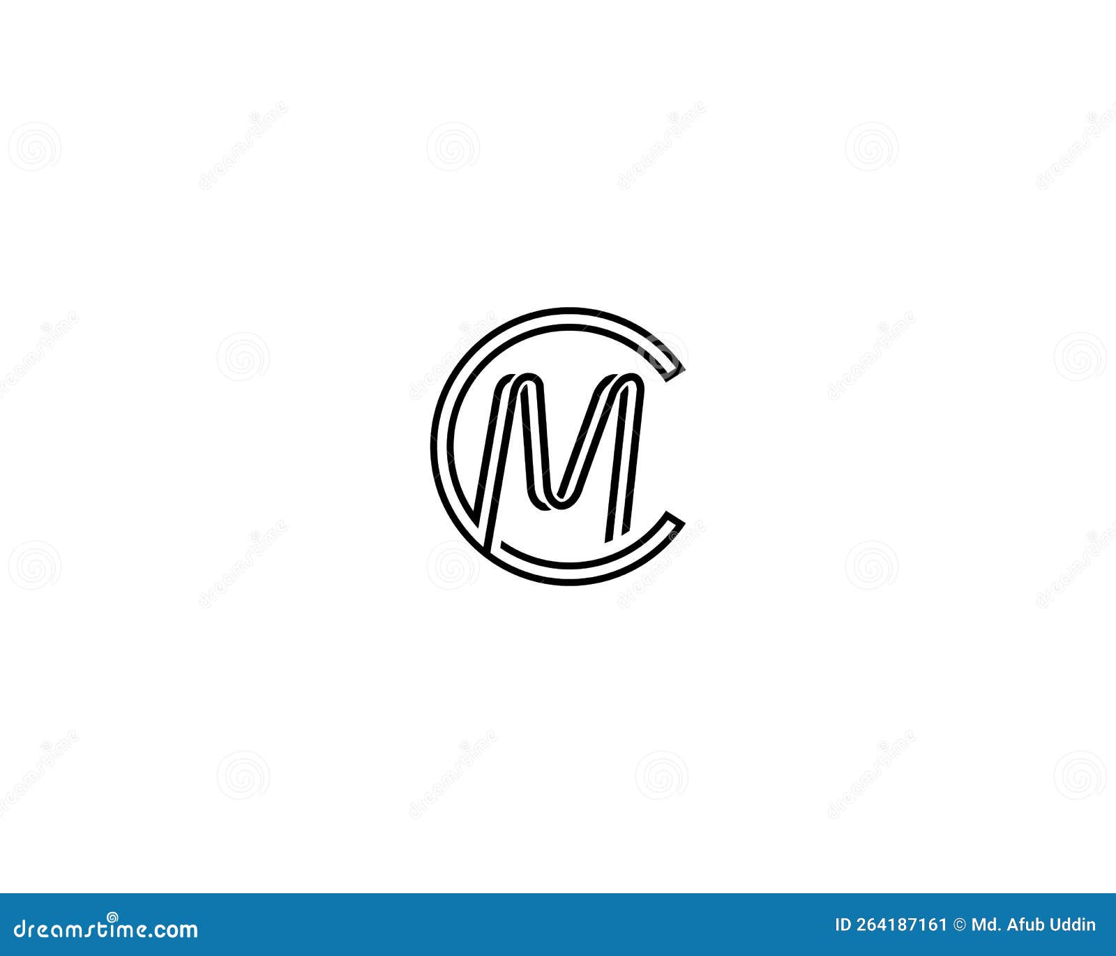CM and MC Letters Monogram Initials Logo Design Stock Vector ...