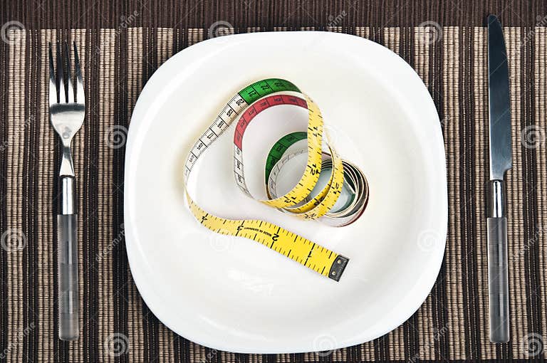 Cm ruler on food plate stock photo. Image of dieting - 20532368