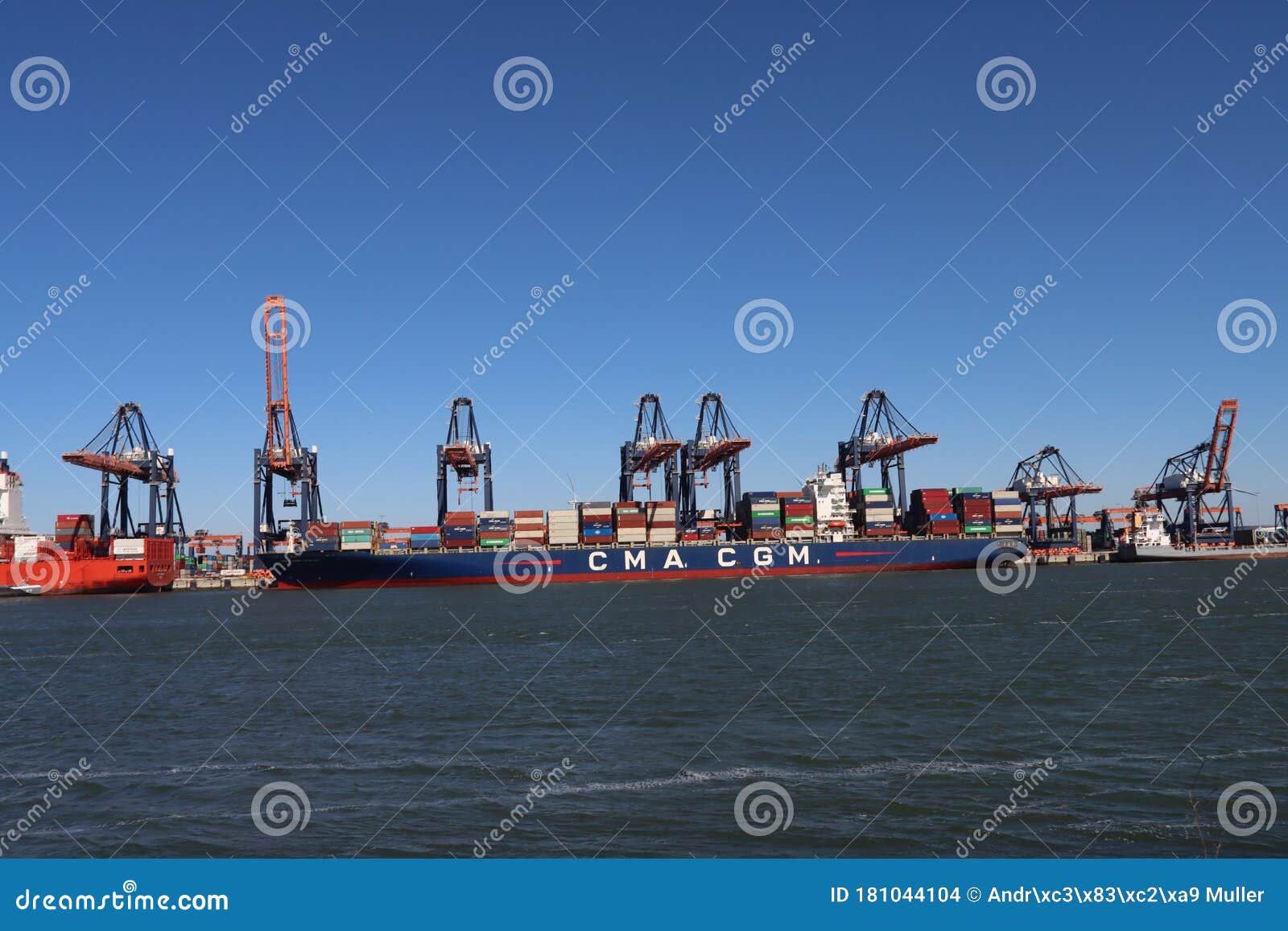 CMA CGM OTELLO Loading and Unloading Containers in the Maasvlakte ...