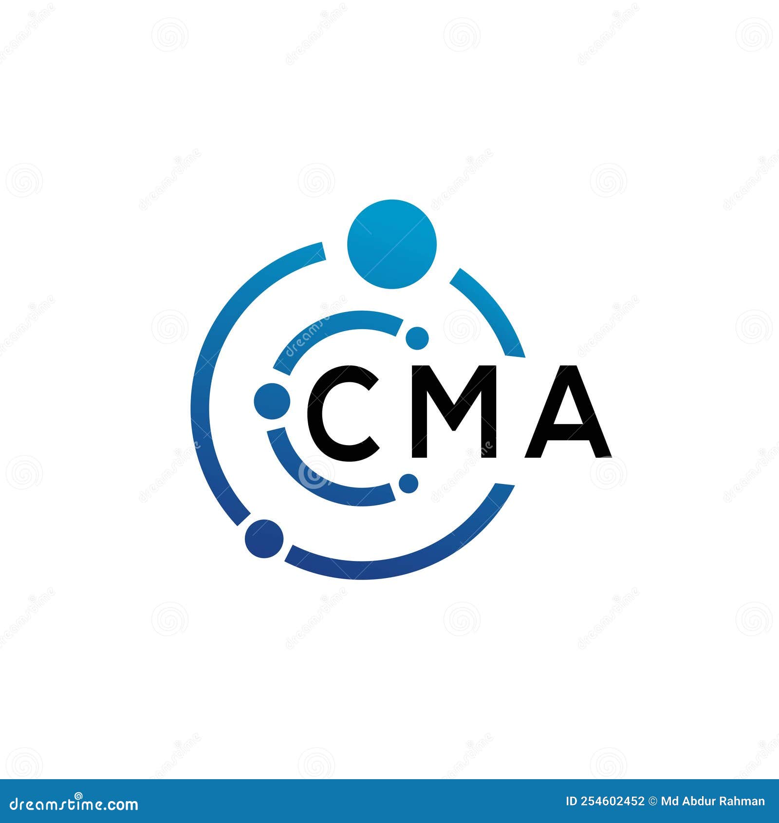 CMA Letter Logo Design on White Background. CMA Creative Initials ...