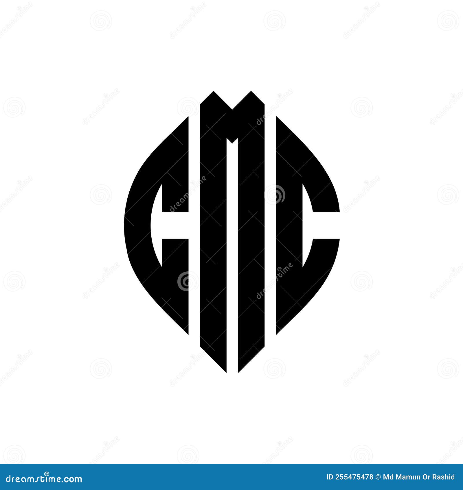 CMC Circle Letter Logo Design with Circle and Ellipse Shape. CMC ...