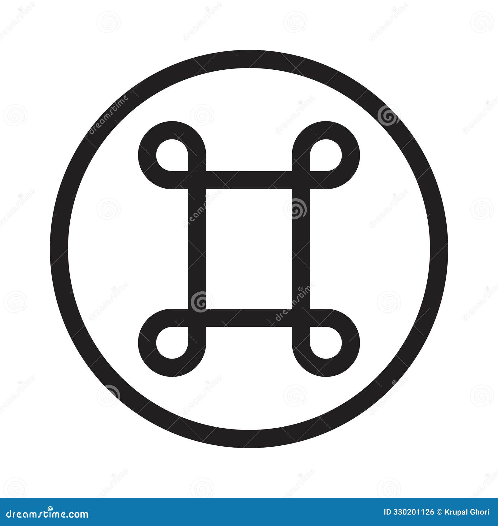 Cmd or Command Icon Black Line Art Vector Logo Stock Illustration ...