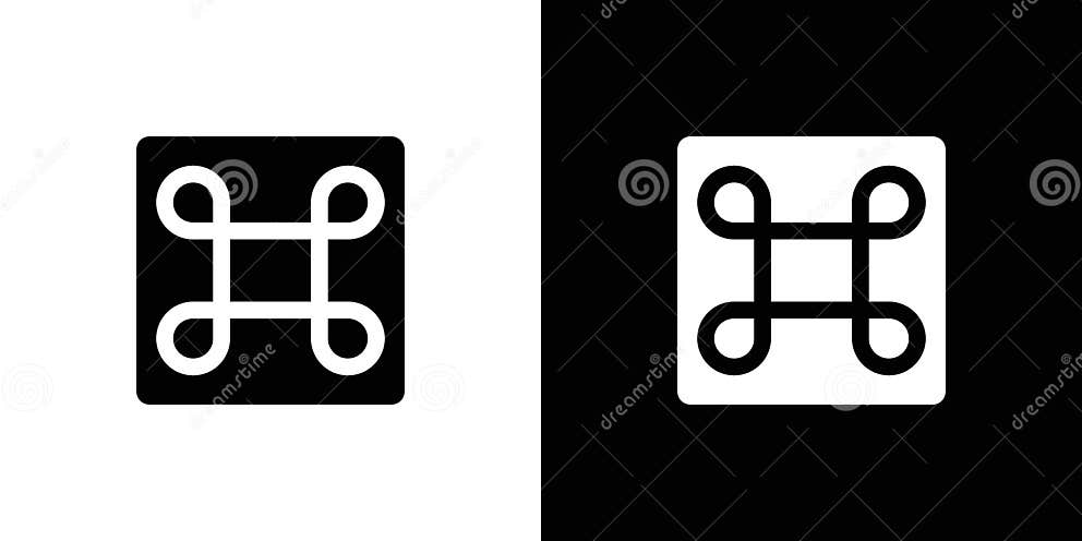 Cmd or Command Icon Linear Logo Isolated Stock Vector - Illustration of ...