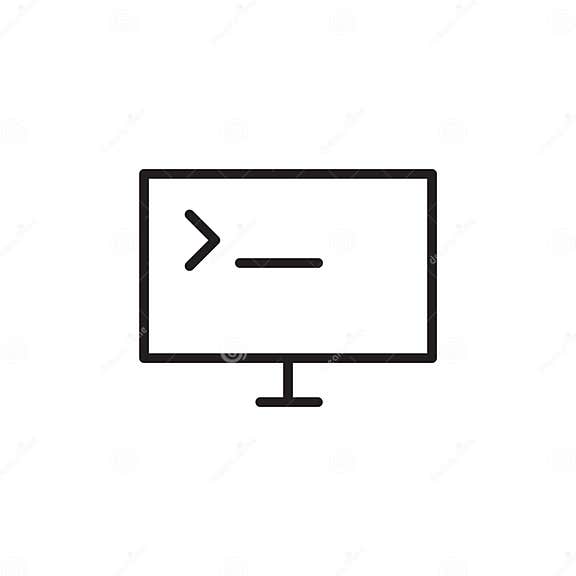Cmd or Command Icon Outline Vector for Web Ui Stock Vector ...