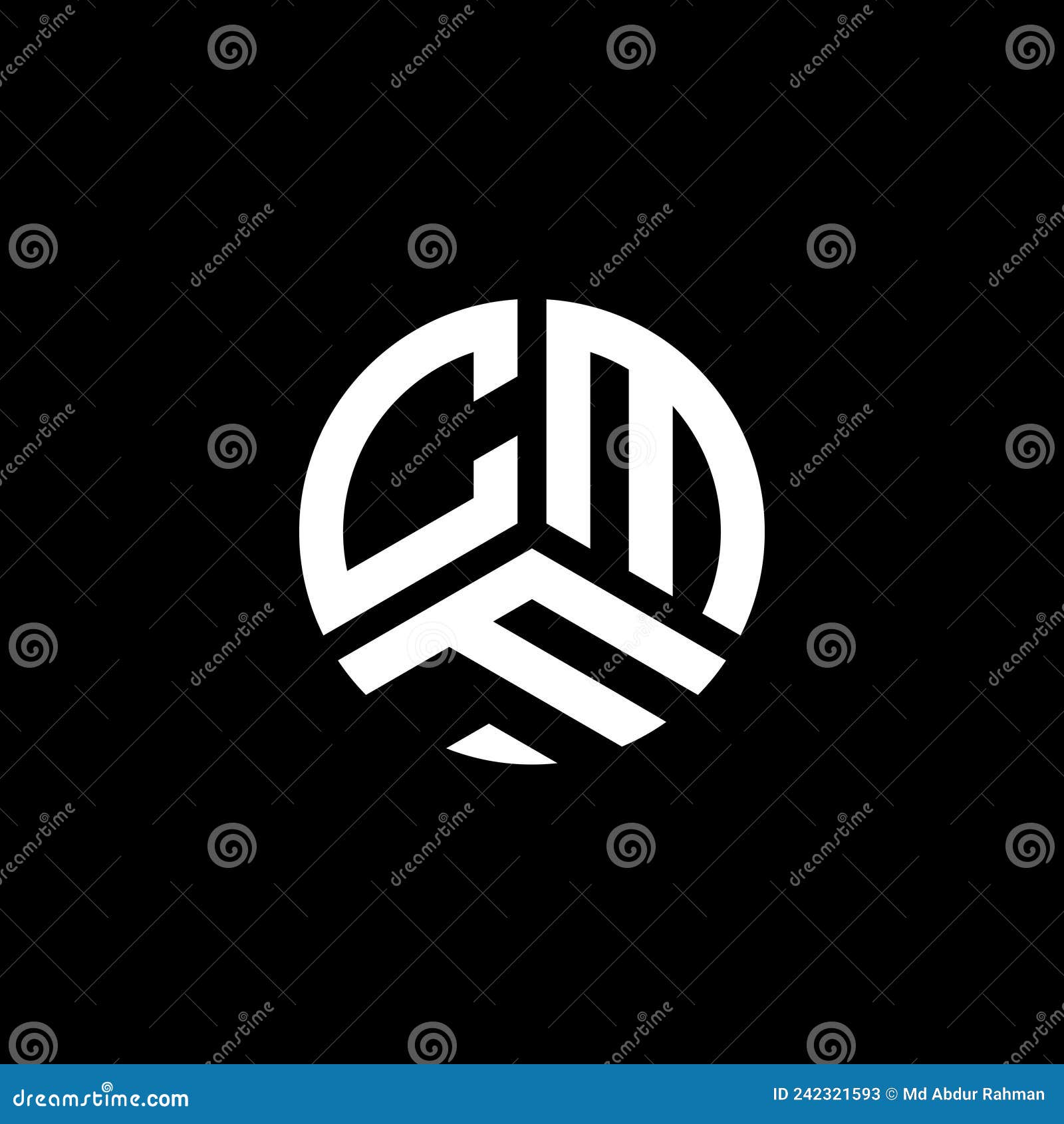 CMF Letter Logo Design on White Background. CMF Creative Initials ...