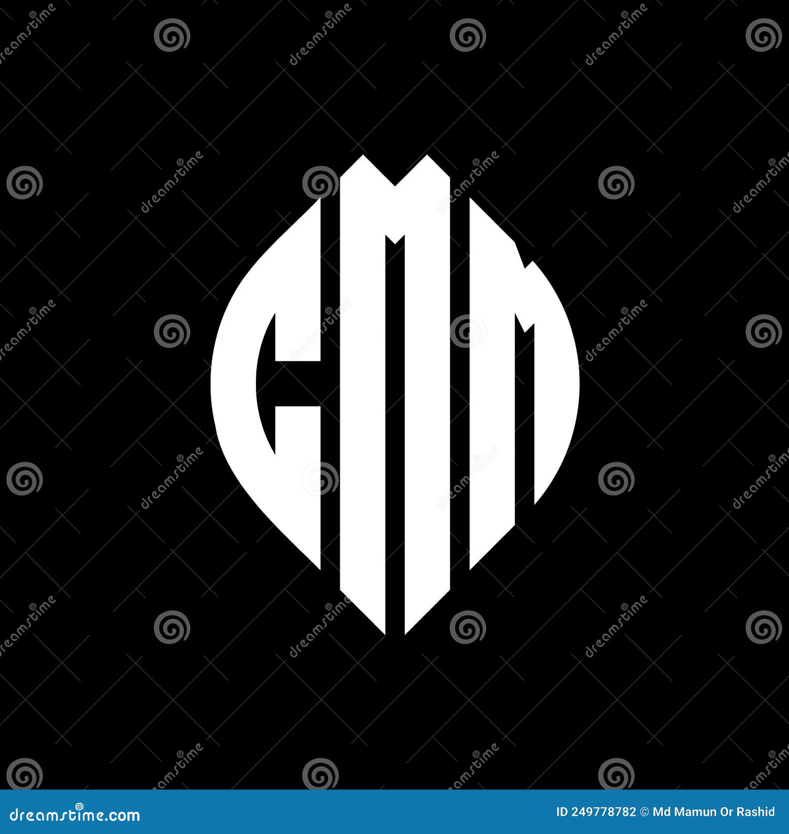 CMM Circle Letter Logo Design with Circle and Ellipse Shape. CMM ...