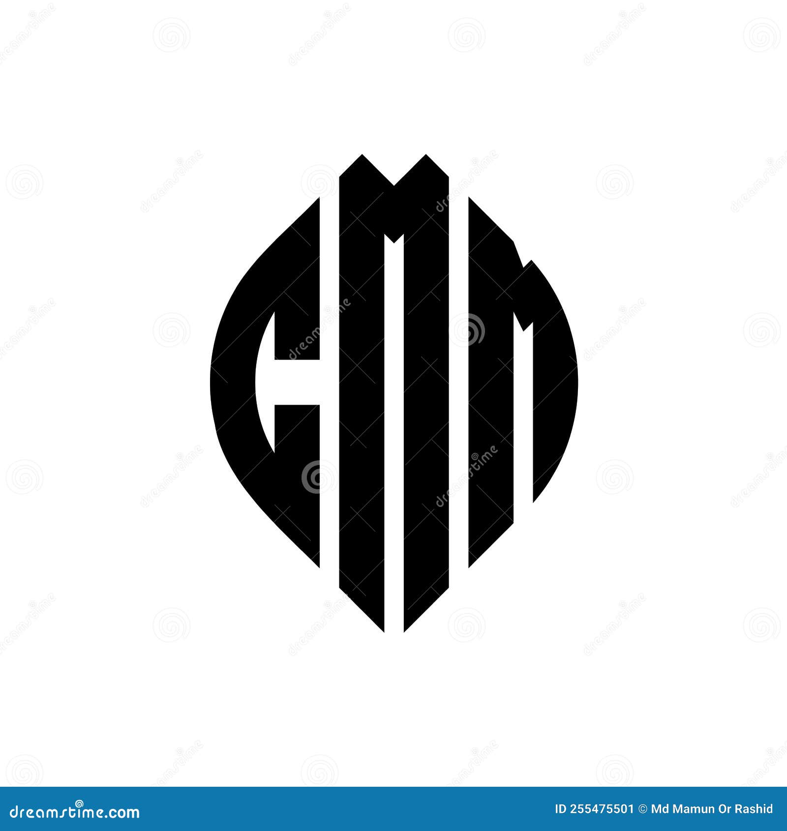 CMM Circle Letter Logo Design with Circle and Ellipse Shape. CMM ...