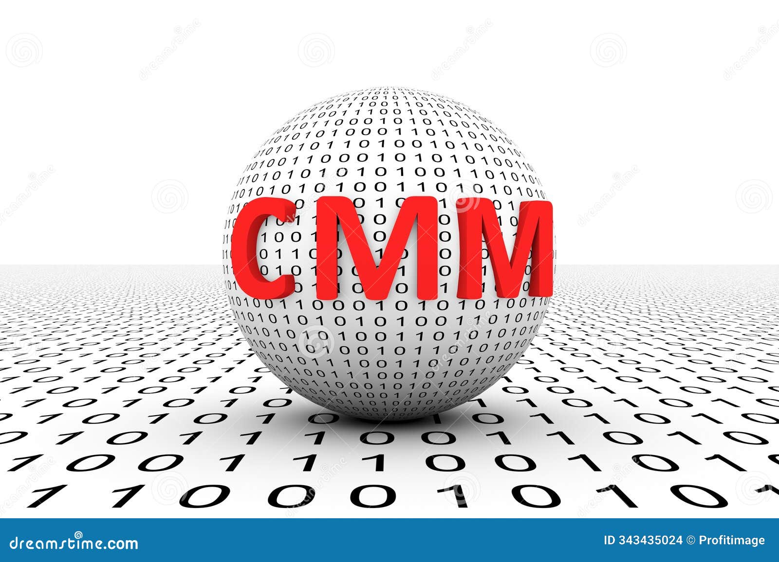 CMM Conceptual Sphere Binary Code 3d Stock Illustration - Illustration ...