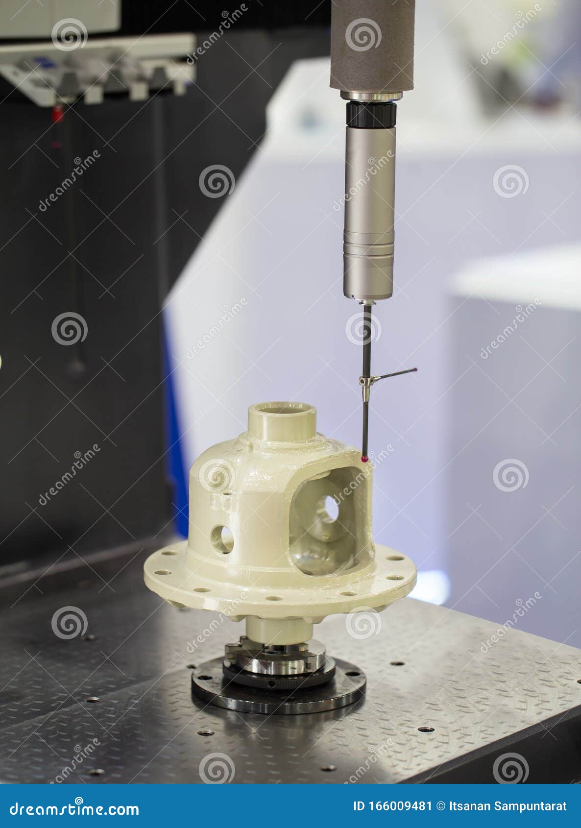 CMM inspecting workpiece stock image. Image of coordinate - 166009481