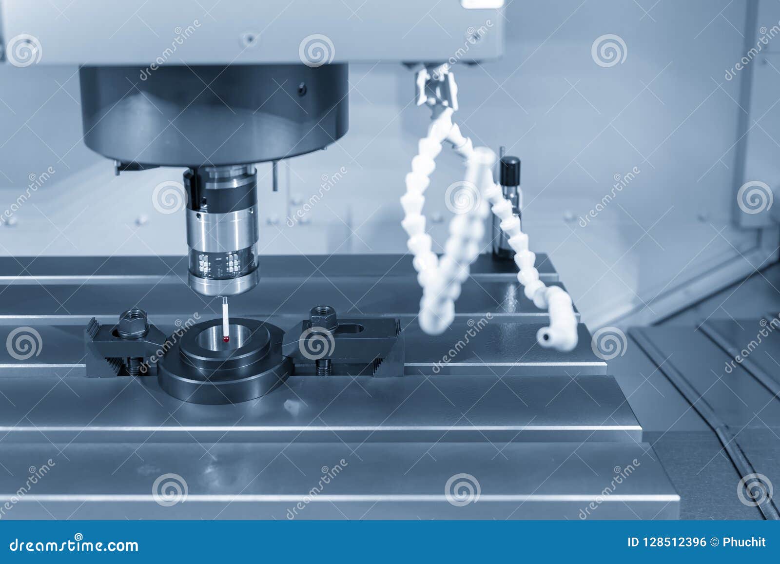 The CMM Laser Probe Attach on the CNC Machine . Stock Photo - Image of ...