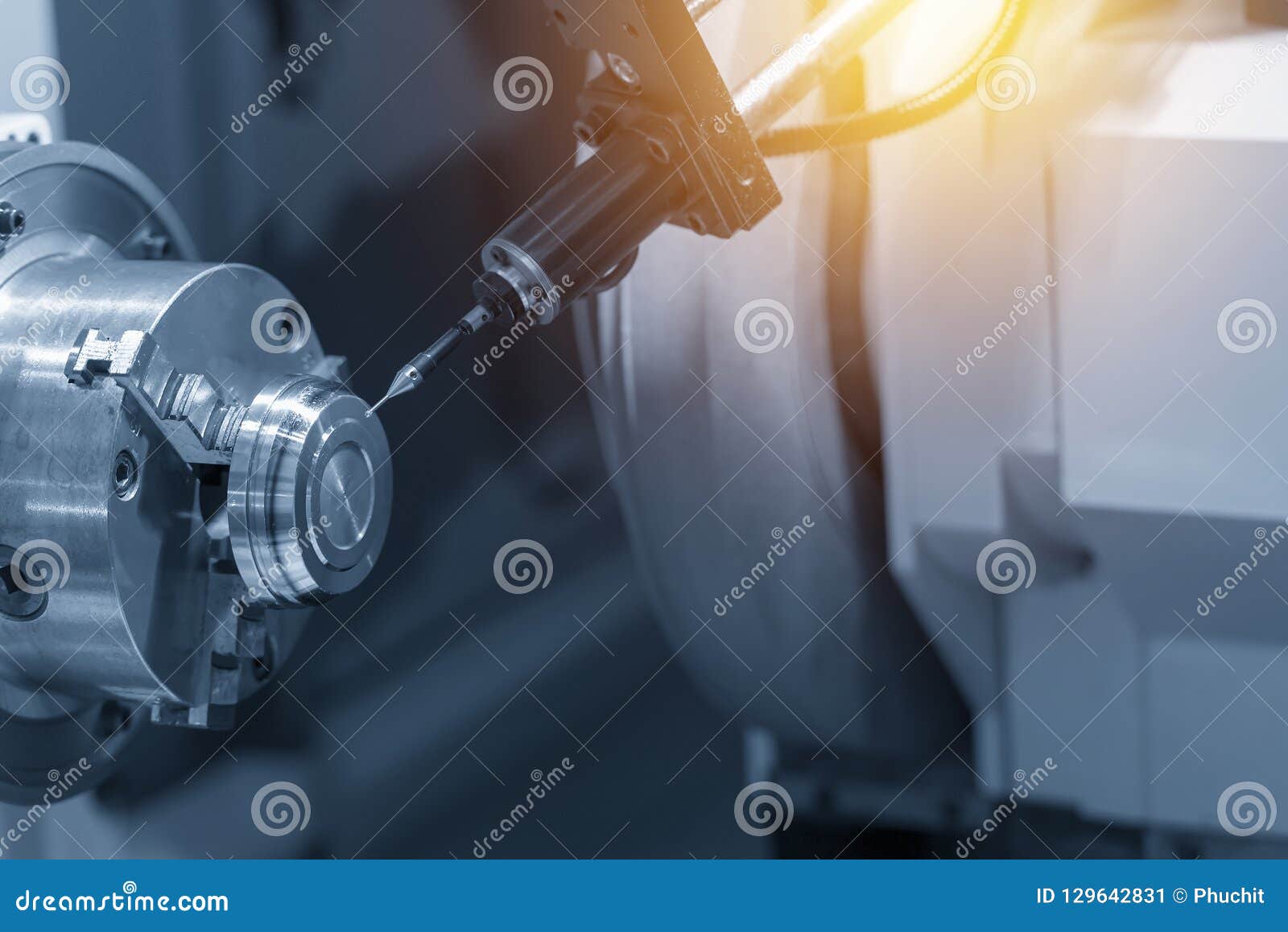 The CMM Laser Probe Attach On The Robotic Arm . Royalty-Free Stock ...