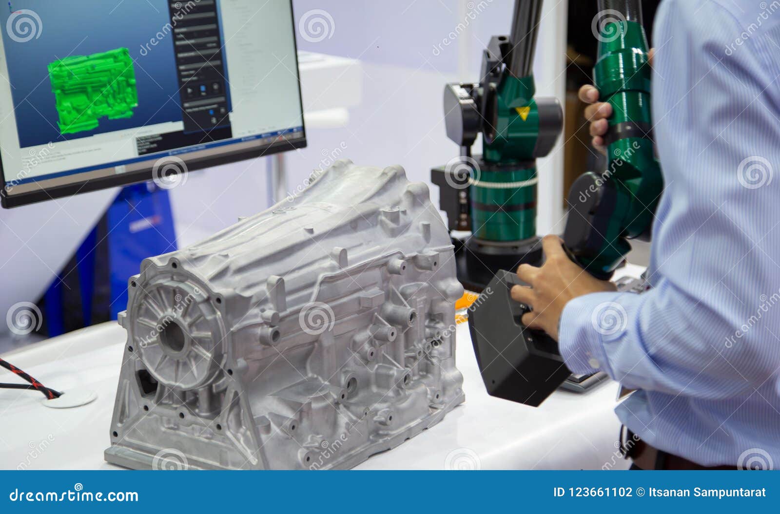 Industrial Professional Operate CMM Laser Scanner Stock Photo - Image ...