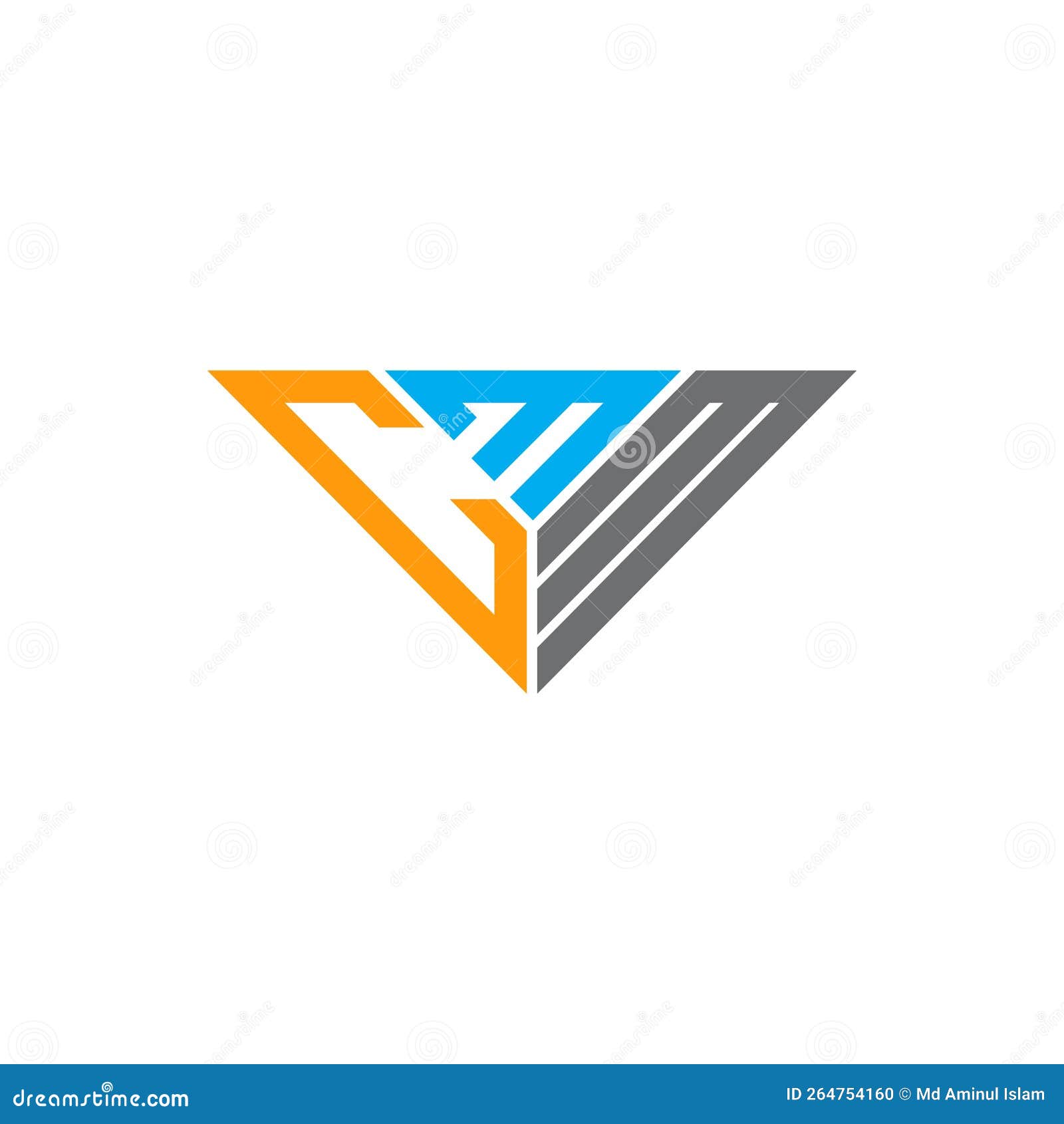 CMM Letter Logo Creative Design with Vector Graphic, Stock Vector ...