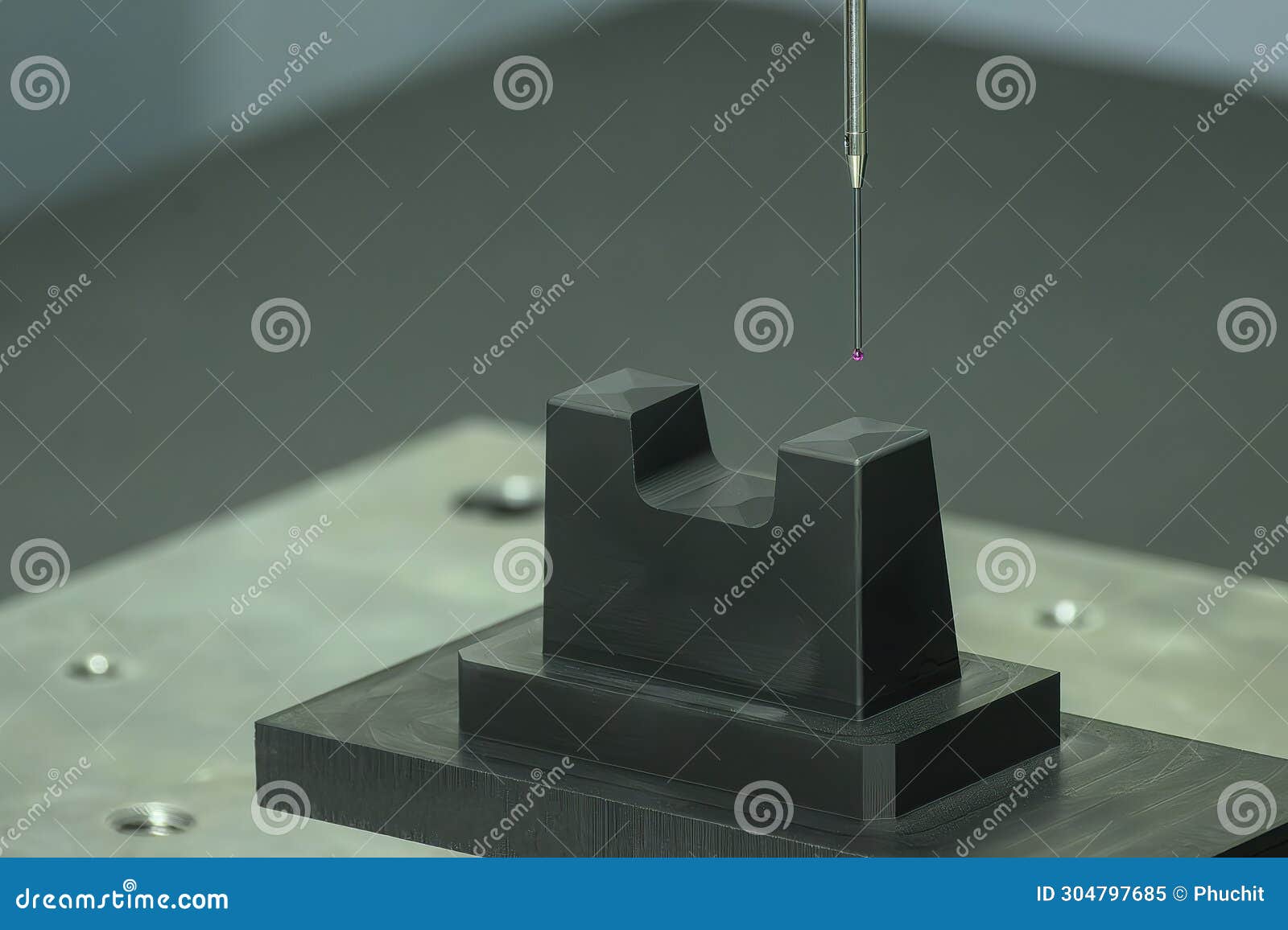 The CMM Machine Measuring the Graphite Electrode Parts Stock Image ...