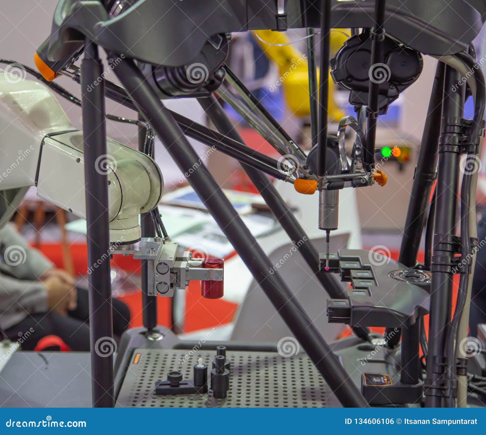 CMM Measuring Machine with Robotic Arm Stock Photo - Image of factory ...