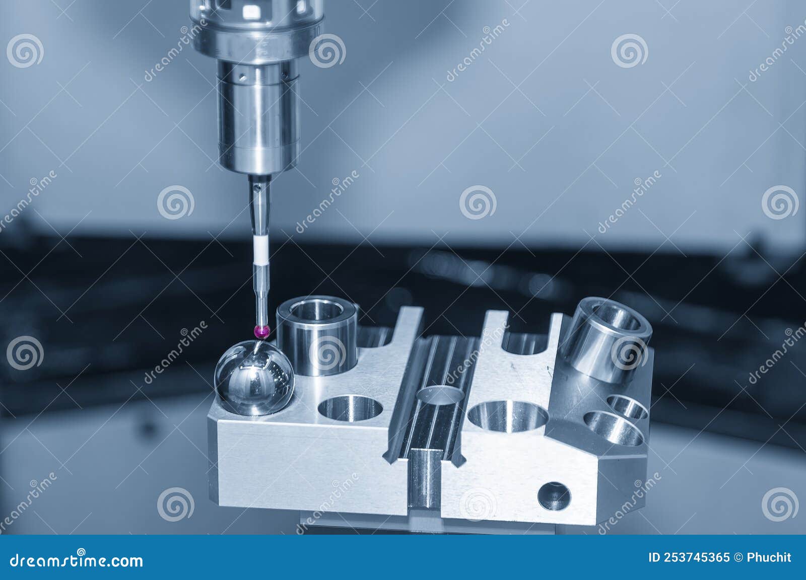The CMM Probe Calibration Operation with Sphere Ball Part Stock Image ... The CMM Probe Calibration Operation with Sphere Ball Part Stock Image ...