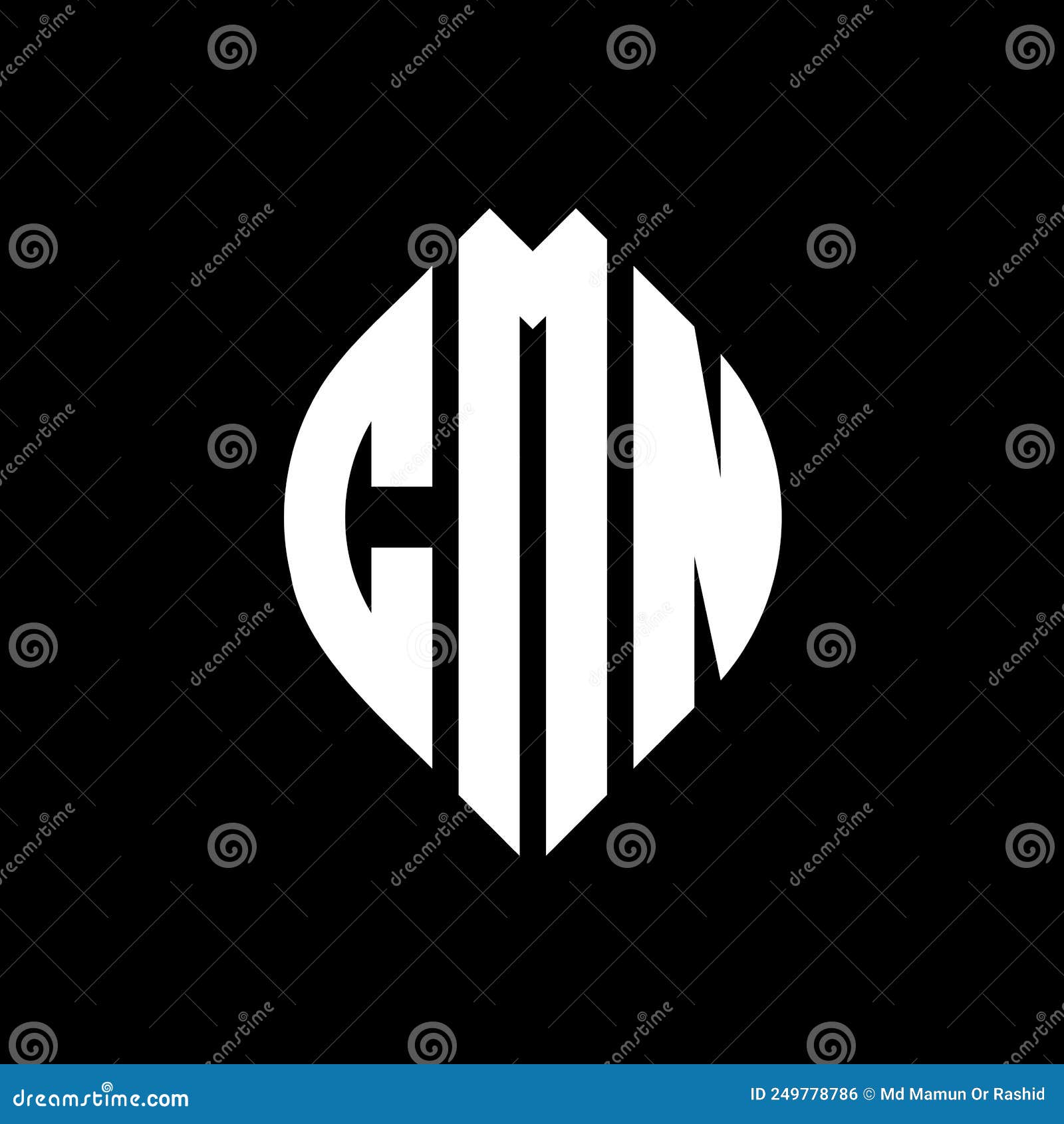 CMN Circle Letter Logo Design with Circle and Ellipse Shape. CMN ...