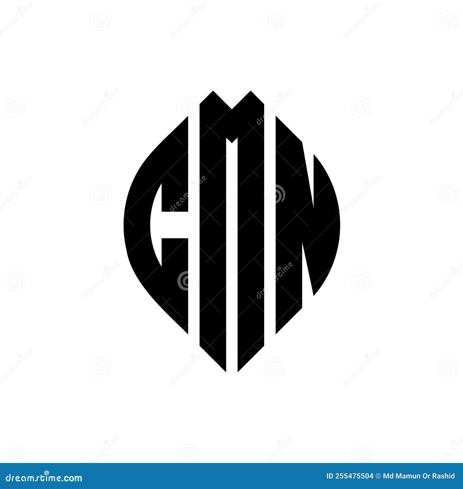 CMN Circle Letter Logo Design with Circle and Ellipse Shape. CMN ...