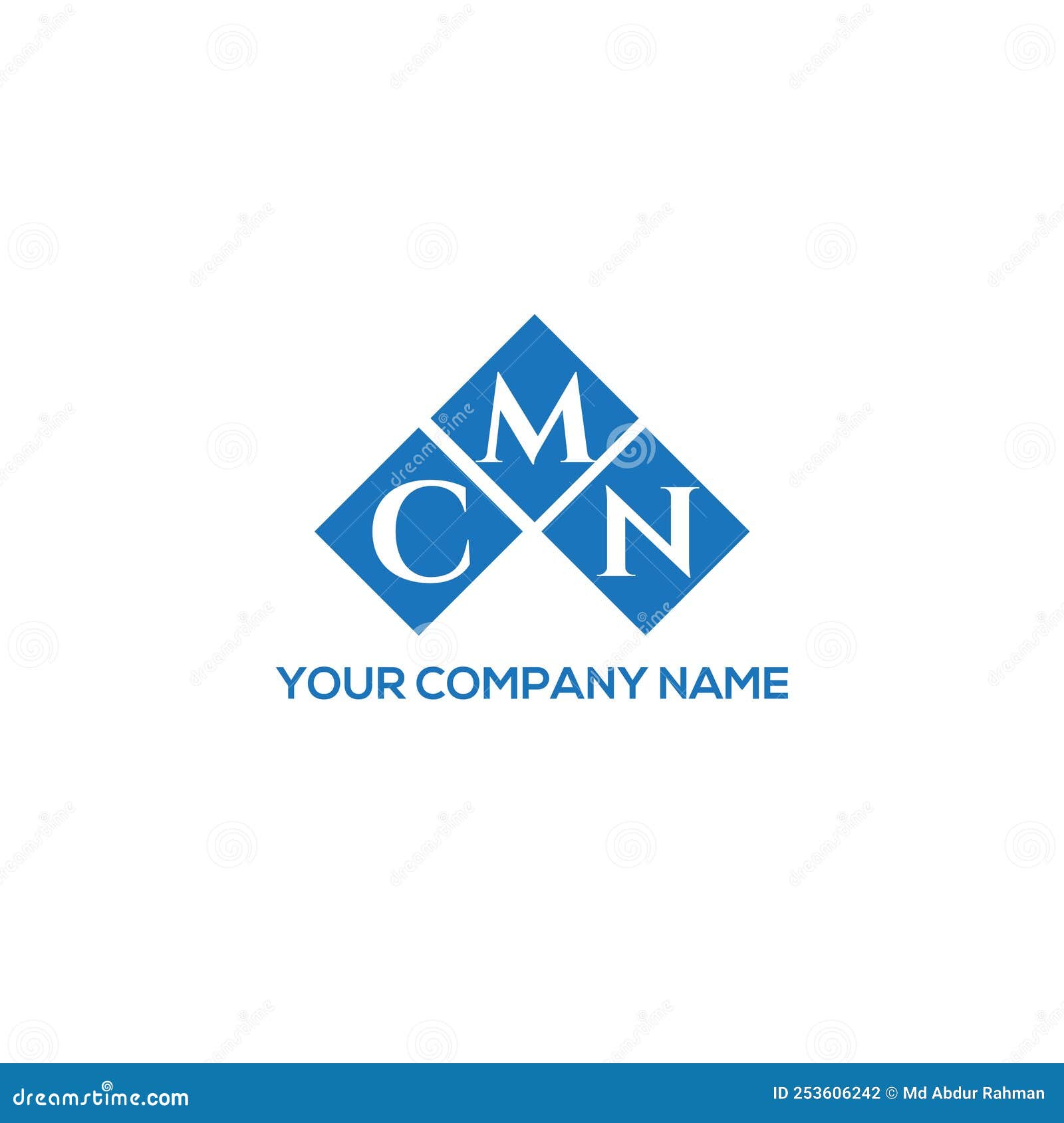 CMN Letter Logo Design on WHITE Background. CMN Creative Initials ...