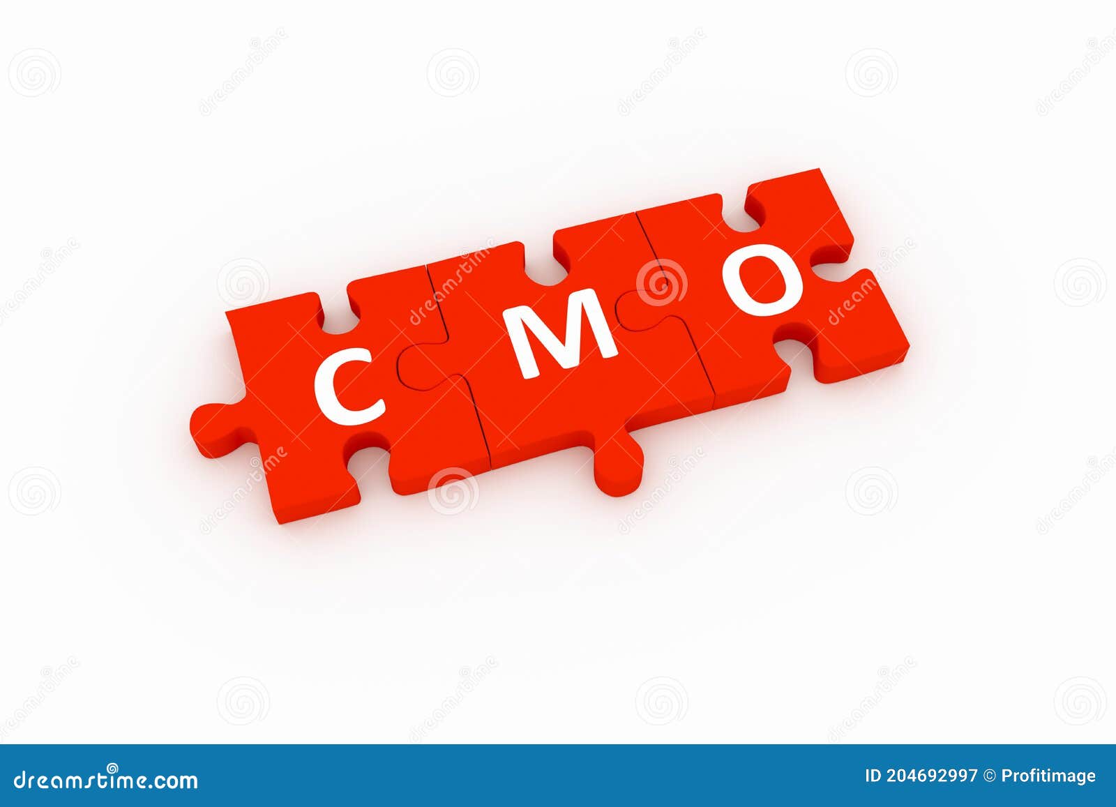 CMO Puzzle Concept White Background Stock Illustration - Illustration ...