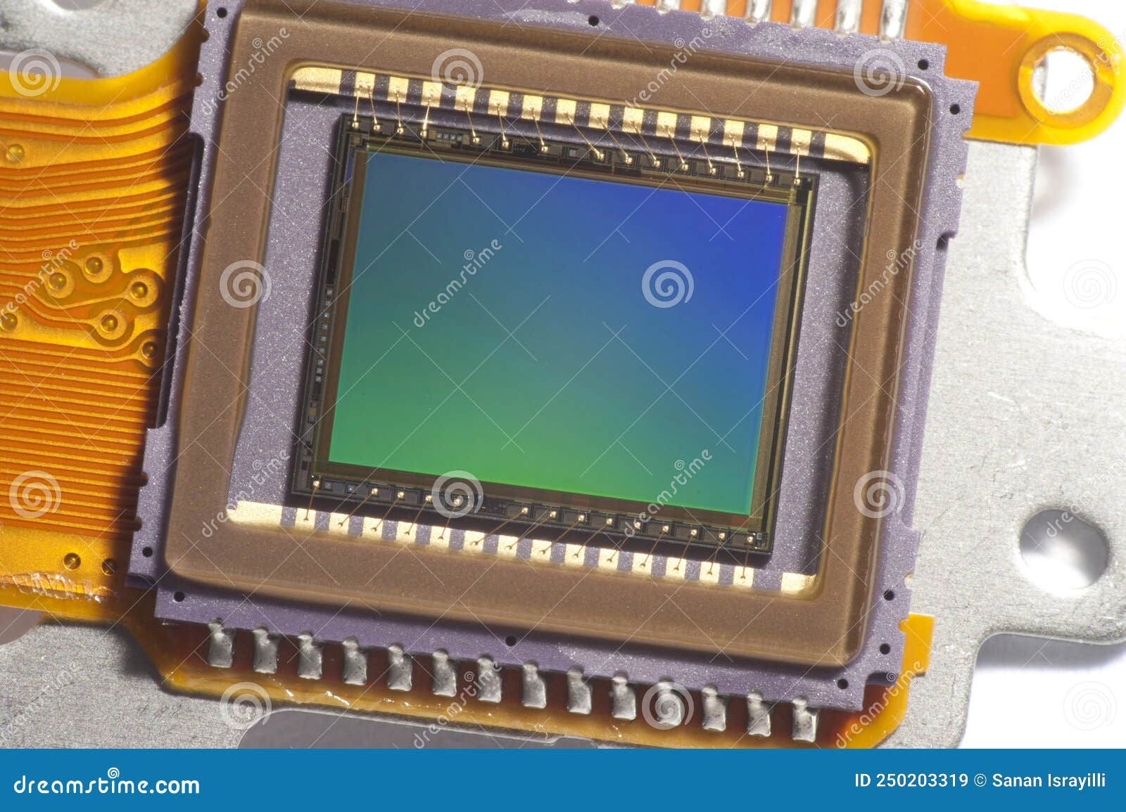 CMOS image sensor close-up stock image. Image of chip - 250203319