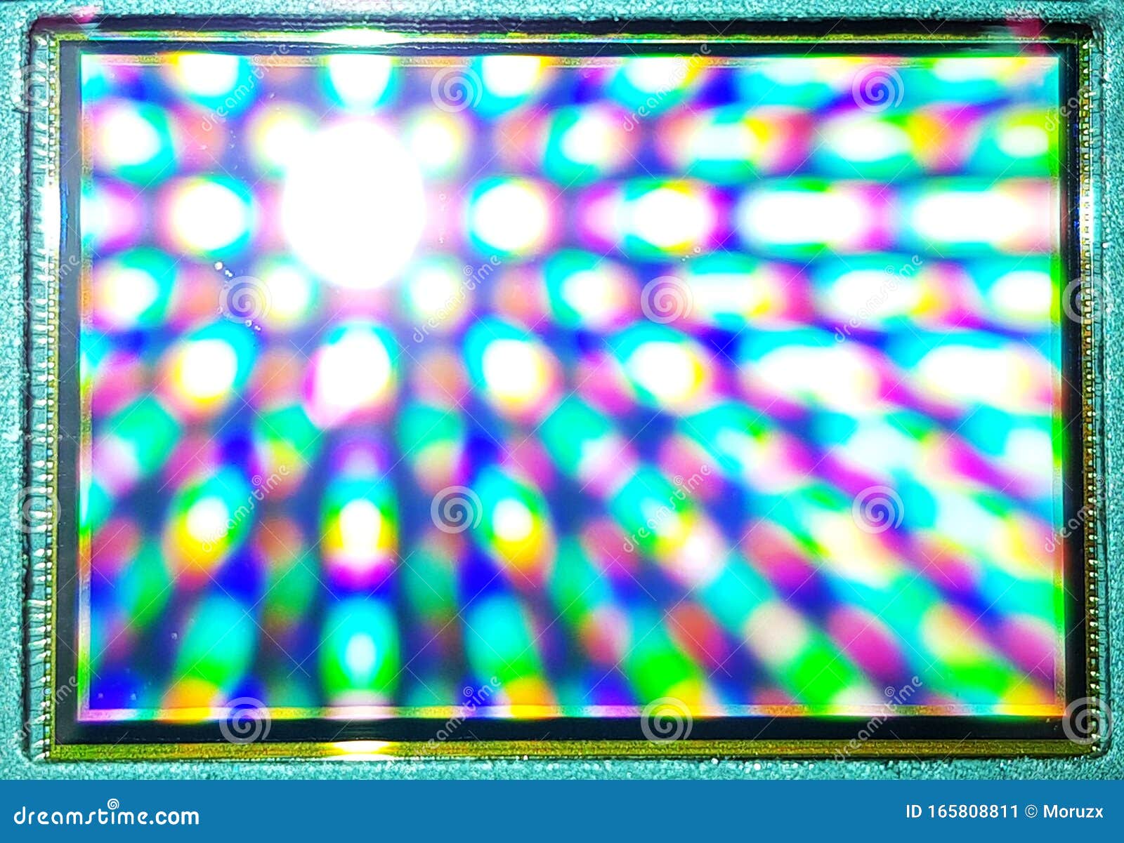 CMOS DSLR Digital Camera Image Sensor with Flash Reflection on it Stock ...